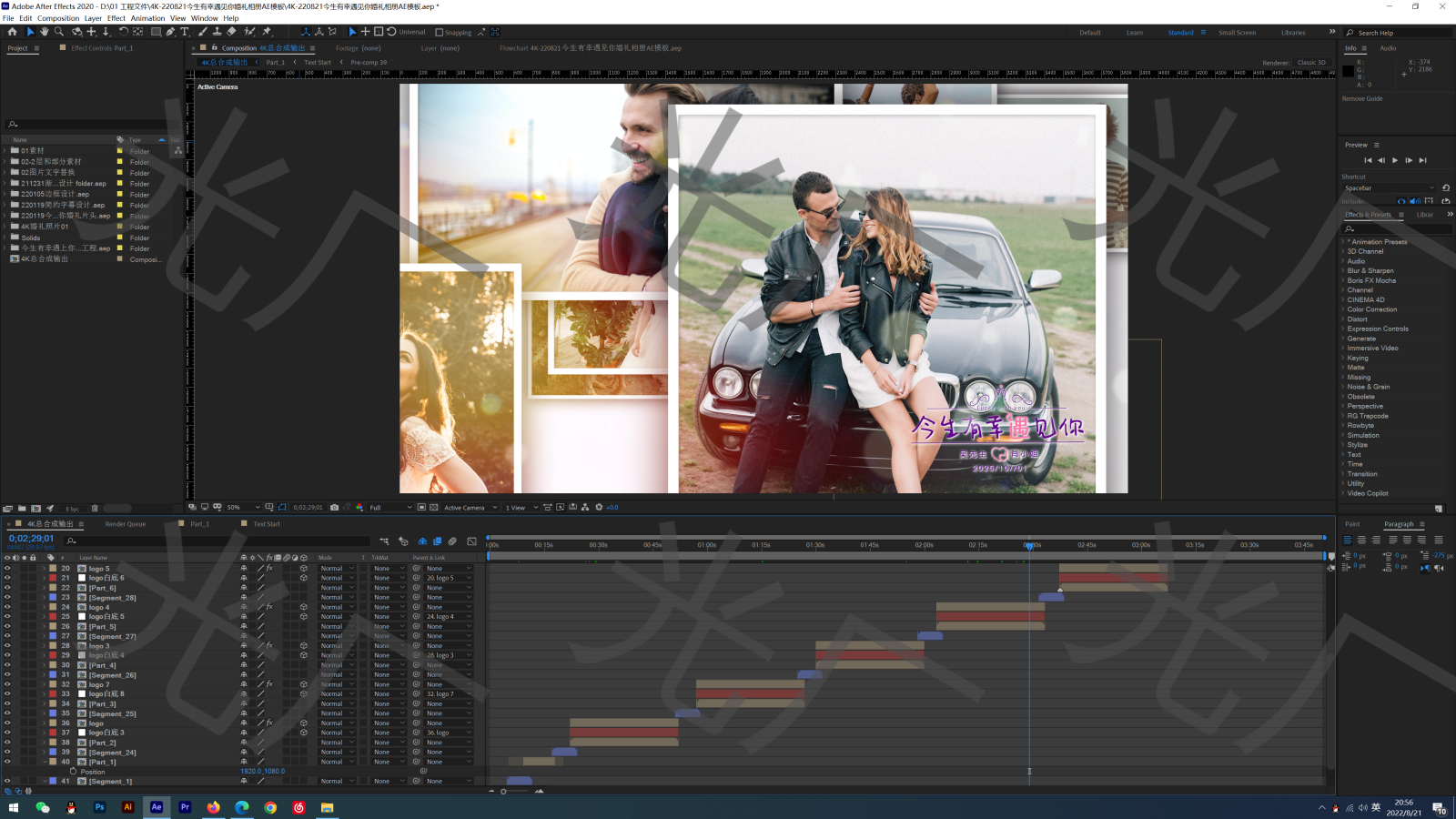 4K今生有幸遇见你-高端婚礼暖场MV_AE模板下载(编号:8863270)_AE模板_光厂(VJ师网) www.vjshi.com