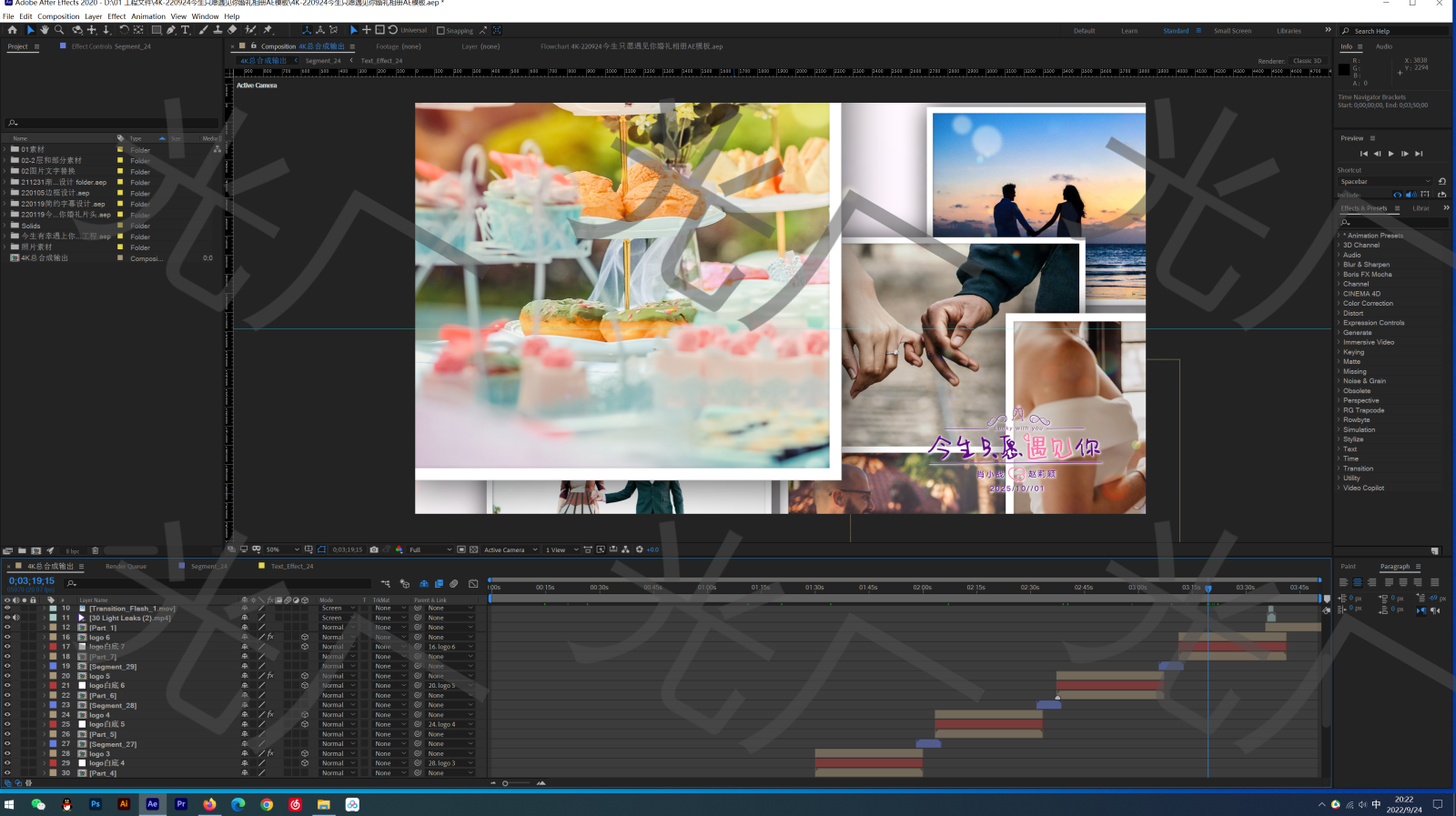 4K今生只愿遇见你-高端婚礼氛围暖场MV_AE模板下载(编号:9177008)_AE模板_光厂(VJ师网) www.vjshi.com